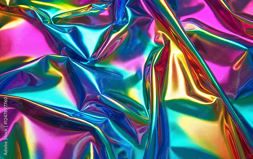 A high-quality holographic rainbow wallpaper with a metallic prism ...