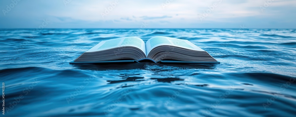 Discovery book flat design front view knowledge theme water color ...