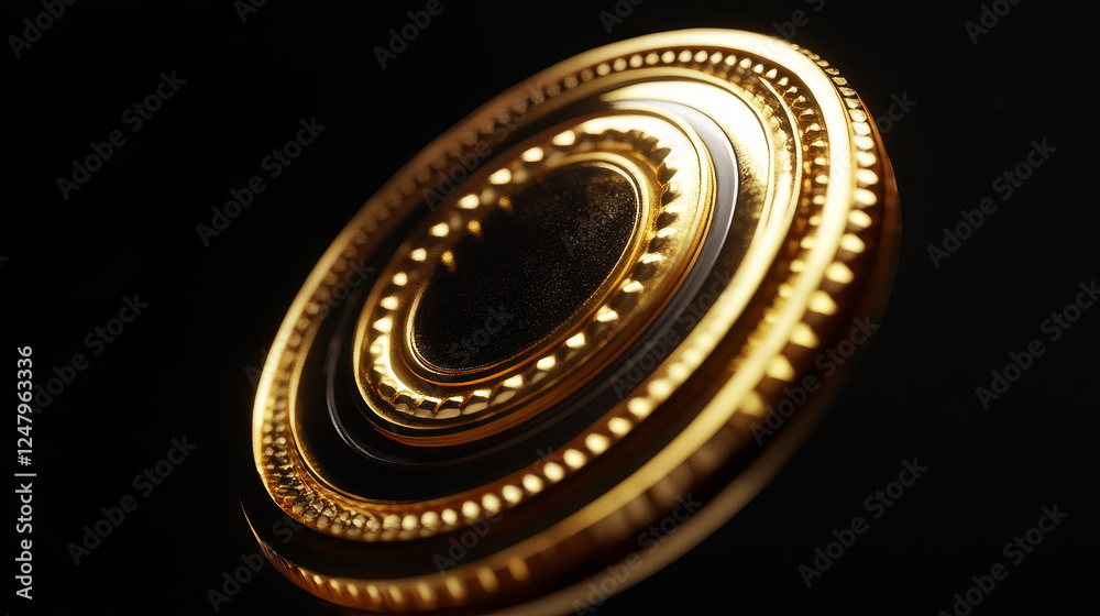 Golden coin 3d in different angles of rotation. Realistic vector set of ...