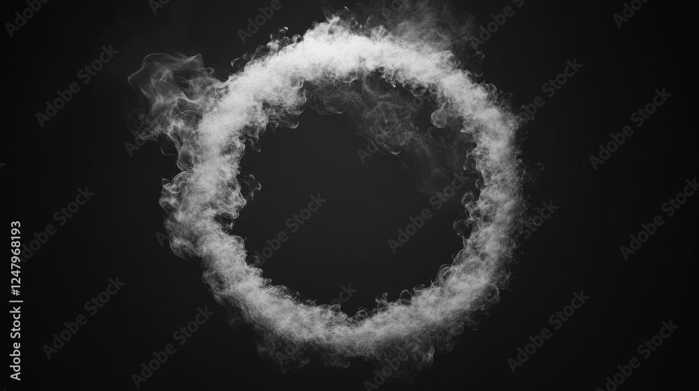 Circle shape smoke puff cloud to animate vector. Hookah steam motion ...