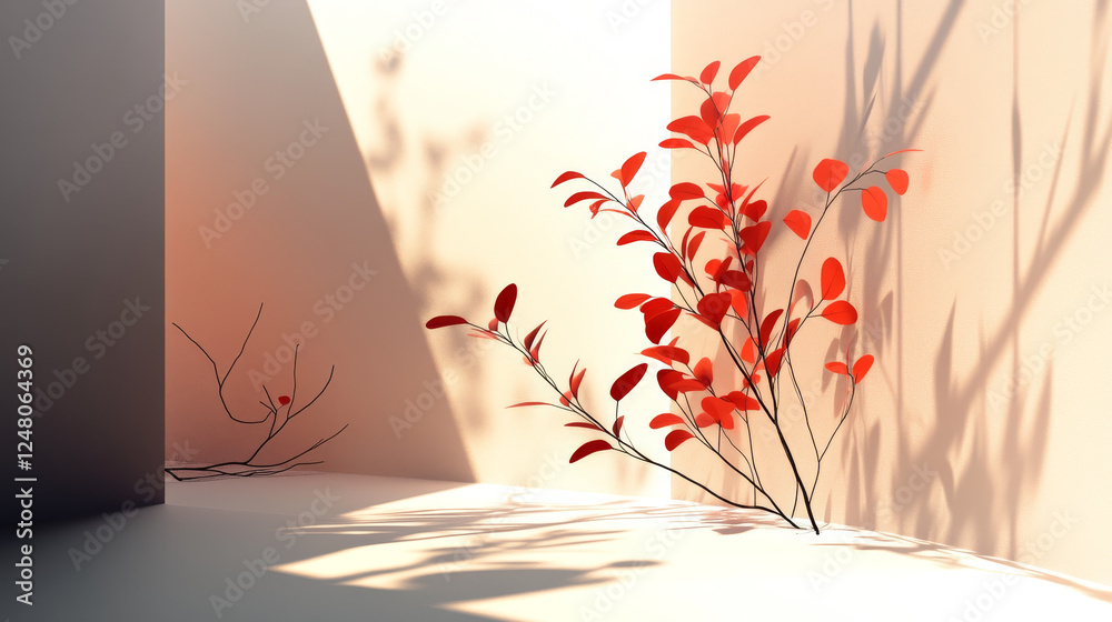 Various transparent shadows and straight linear to curved shapes on ...