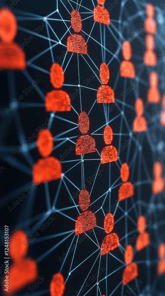Red and Black Abstract Representation of Networking Connections with ...