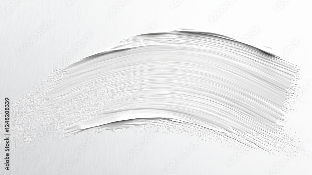 White brush paint stroke vector stain ink texture. Realistic isolated ...