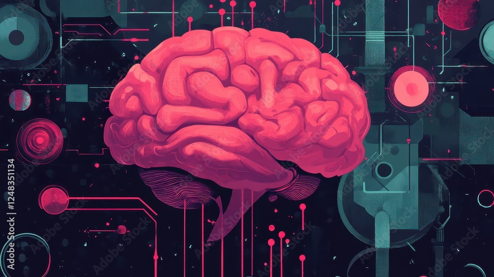 Animated concept art of a brain processing different decisionmaking ...