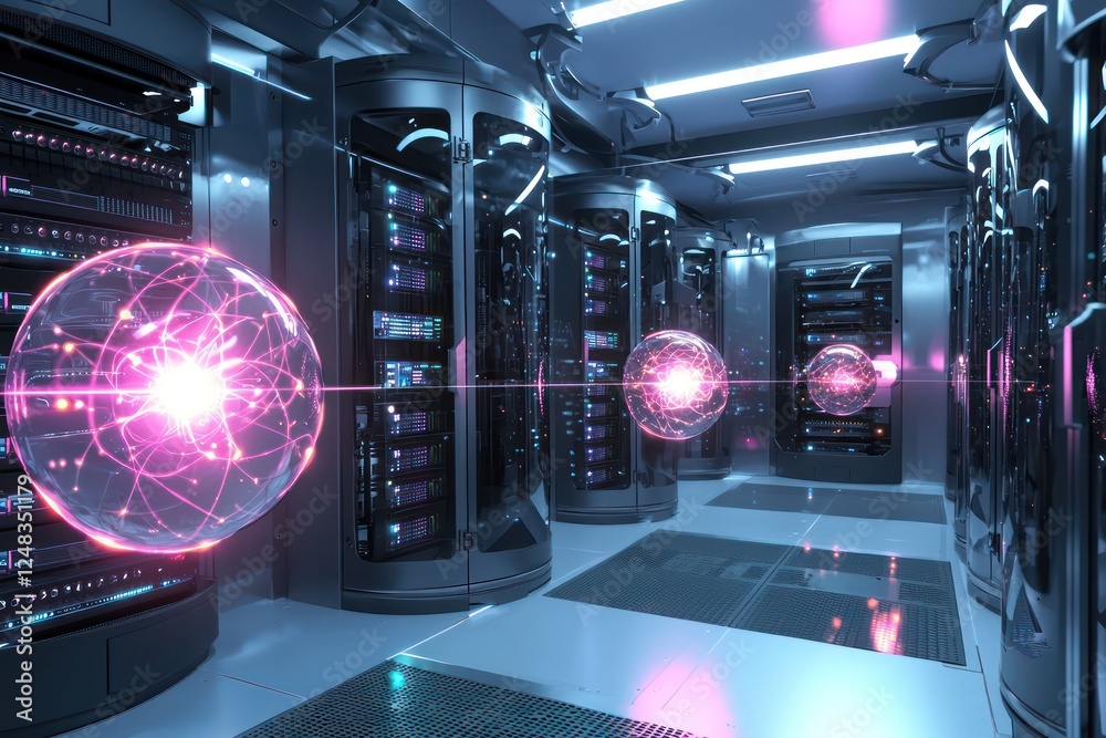 Server room showcases quantum computing with non-traditional visuals ...