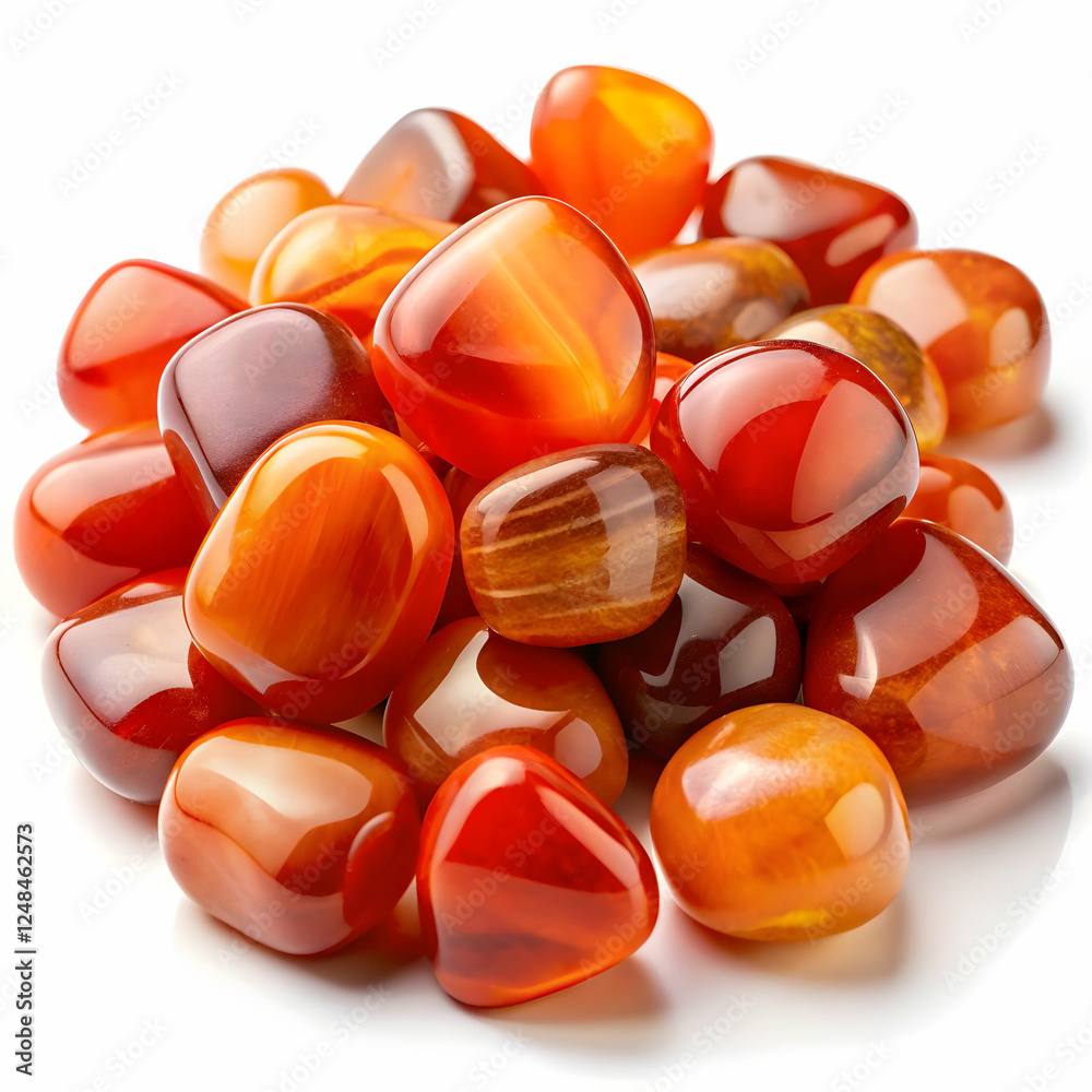 Carnelian Tumbled Stones: A vibrant collection of carnelian tumbled ...