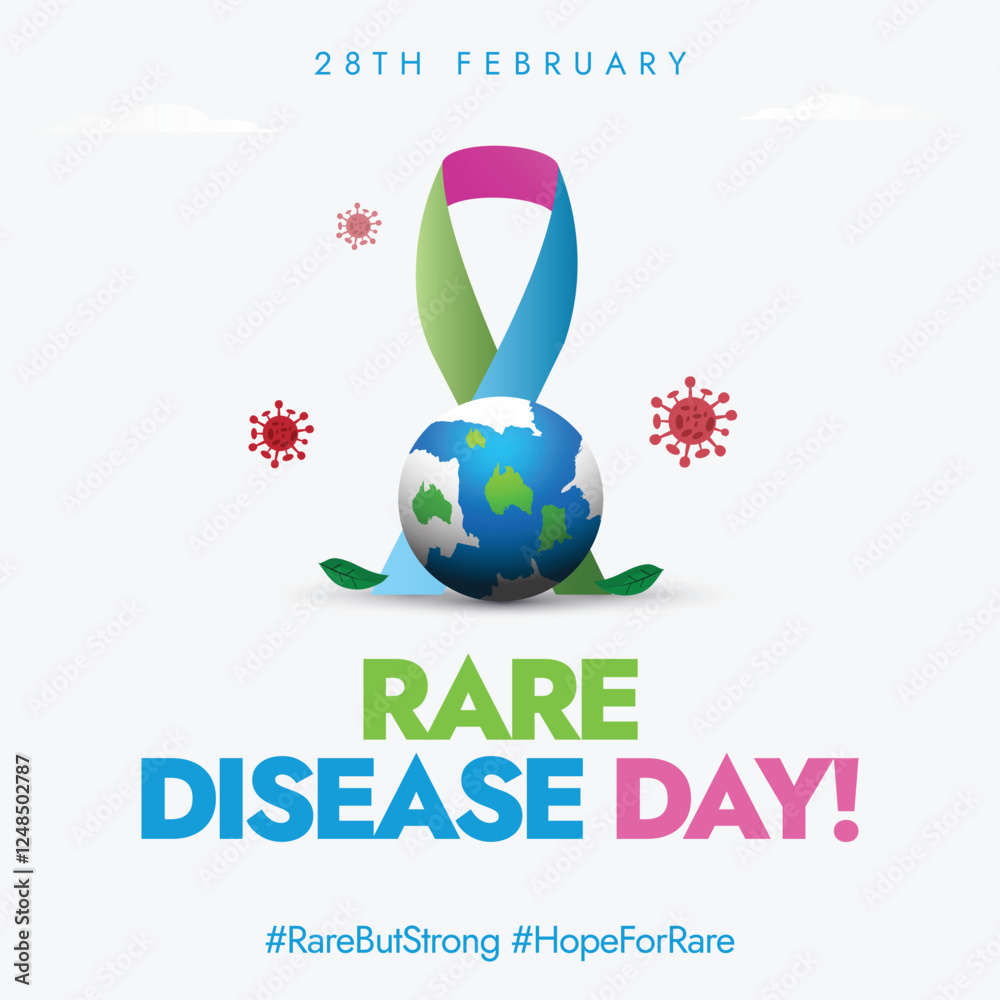 World Rare Disease Day 28 February 2025. Rare disease day poster in ...