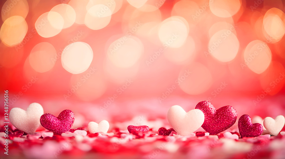 Romantic calendar with rose petals and hearts, perfect for Valentine's ...