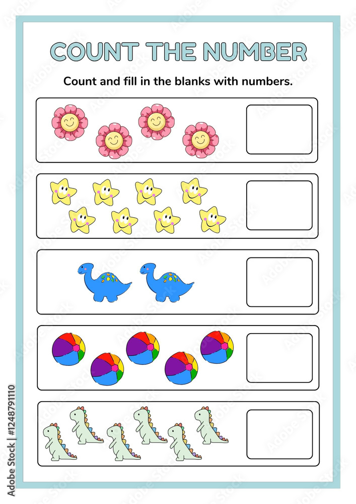 Ilustración de Stock Draw, Read, Color, Learn, Numbers, Counting, Math ...