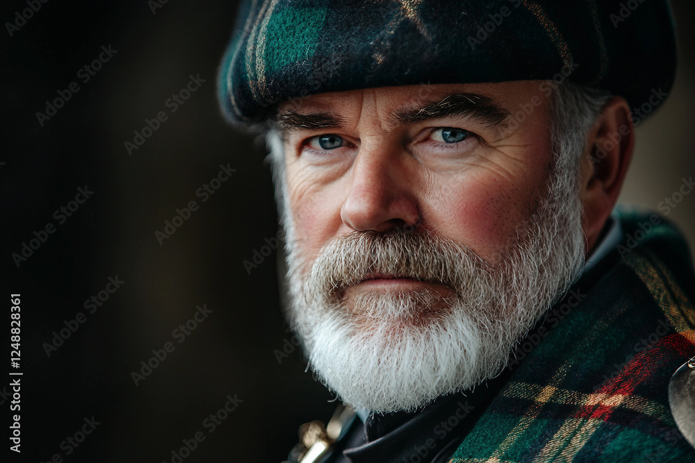 Authentic Scottish person Piper in Traditional Attire, Generative AI ...