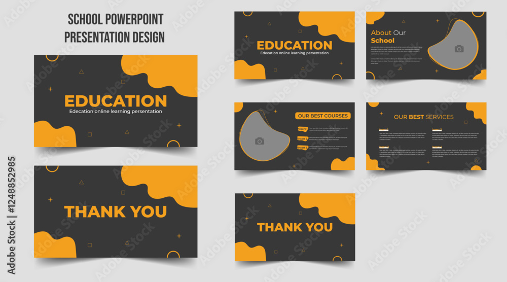 Stock-Vektorgrafik „business presentation backgrounds design template ...