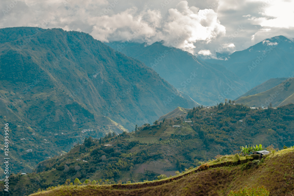 Tierradentro, Inza, Cauca, Colombia. Beautiful landscape of the Andes ...