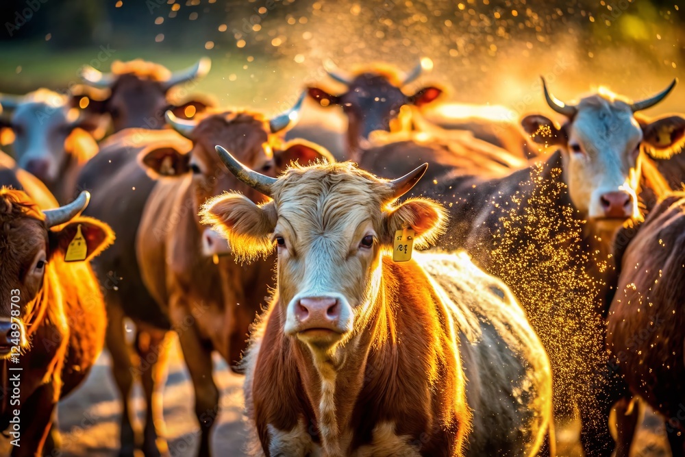 Cattle Swatting Flies with Tails: Rustic Ranch Life Documentary ...