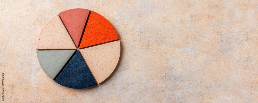 value and price investment discount. Artistic representation of a pie ...