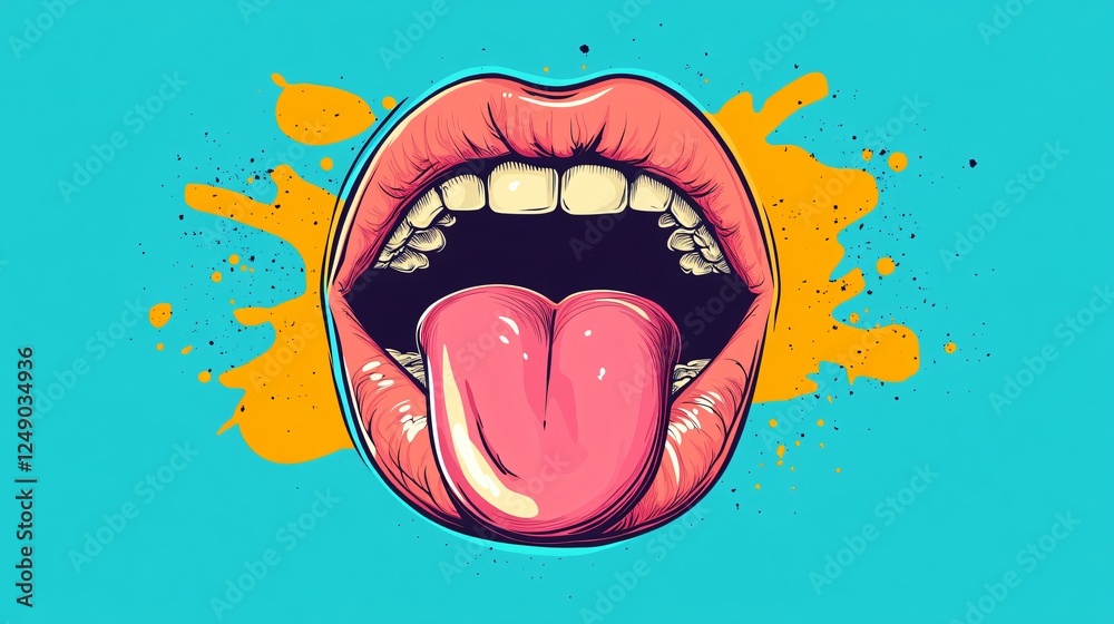 Cartoon Mouth with Tongue and Teeth: A Set of 10 Isolated Objects for ...