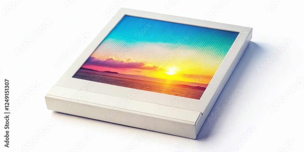 Realistic Polaroid Photo Template Mockup: Blank Vintage Frame for ...