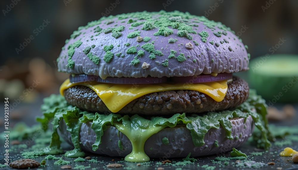 Mold Burger, Cheeseburger AI Generative Illustration. Silicone Mold ...