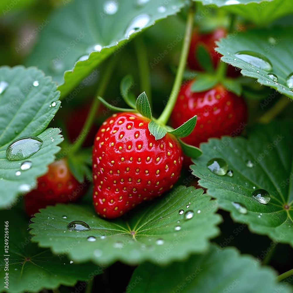 Strawberry isolated. Strawberries isolate. Whole, half, cut strawberry ...