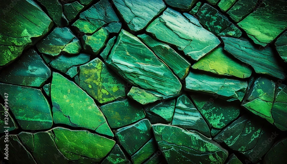 Grenoble Green rock texture background with rough, cracked layers of ...