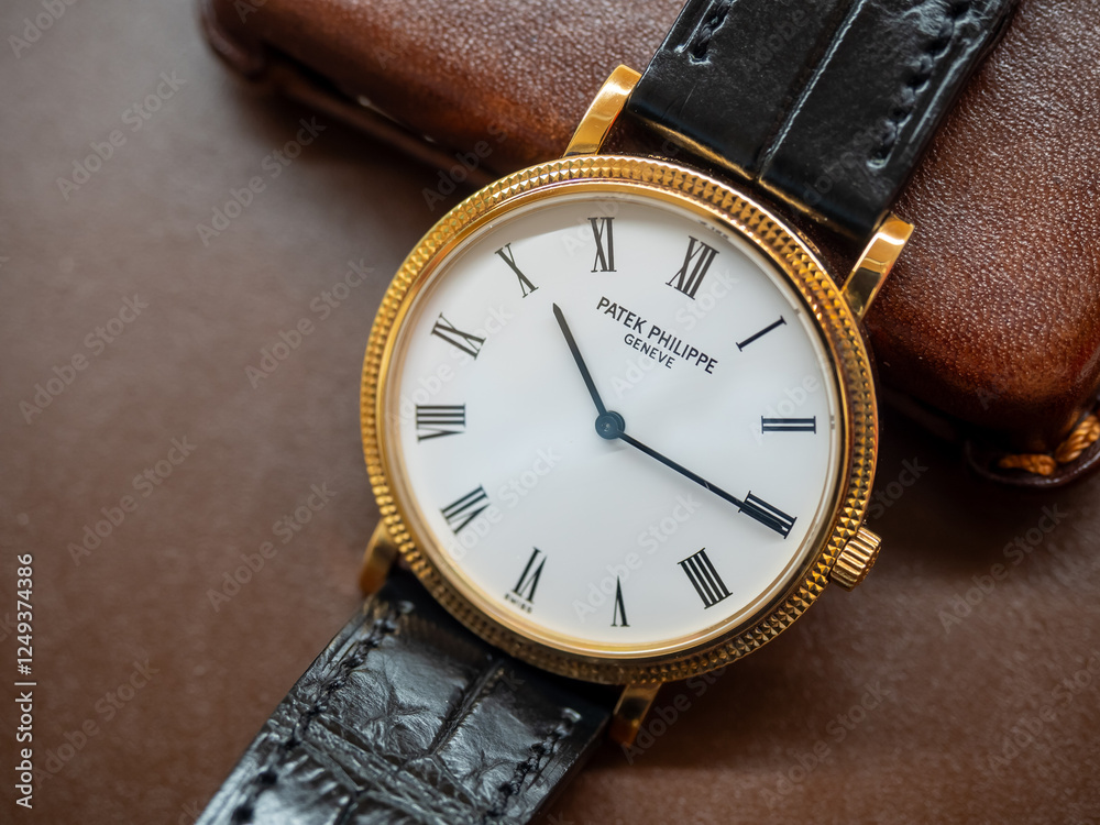 BANGKOK - JANUARY 30 : Patek Philippe Calatrava model 5120, 18k solid ...