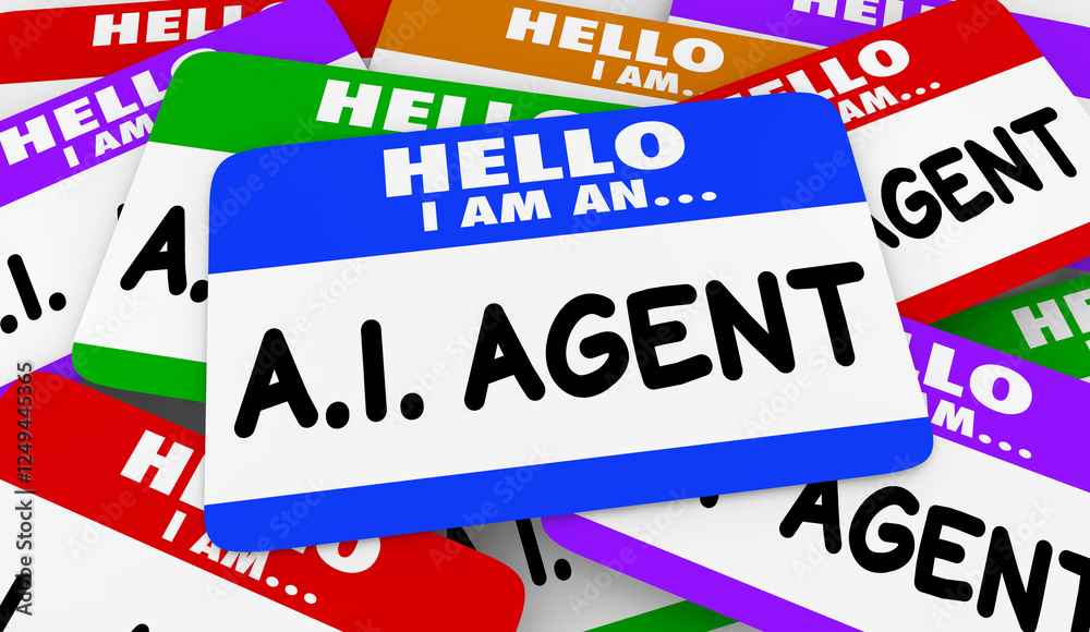 Hello I Am An AI Agent Digital Worker Artificial Intelligence Name Tag ...