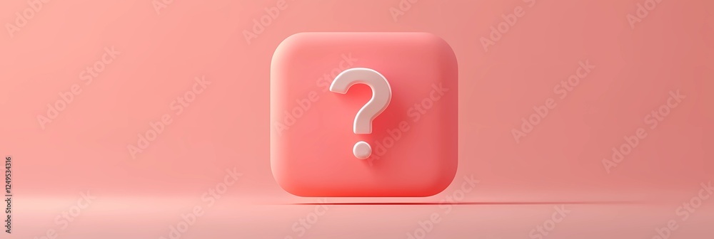 3D Speech Bubble with Question Mark Icon, Message Box Symbol, FAQ ...