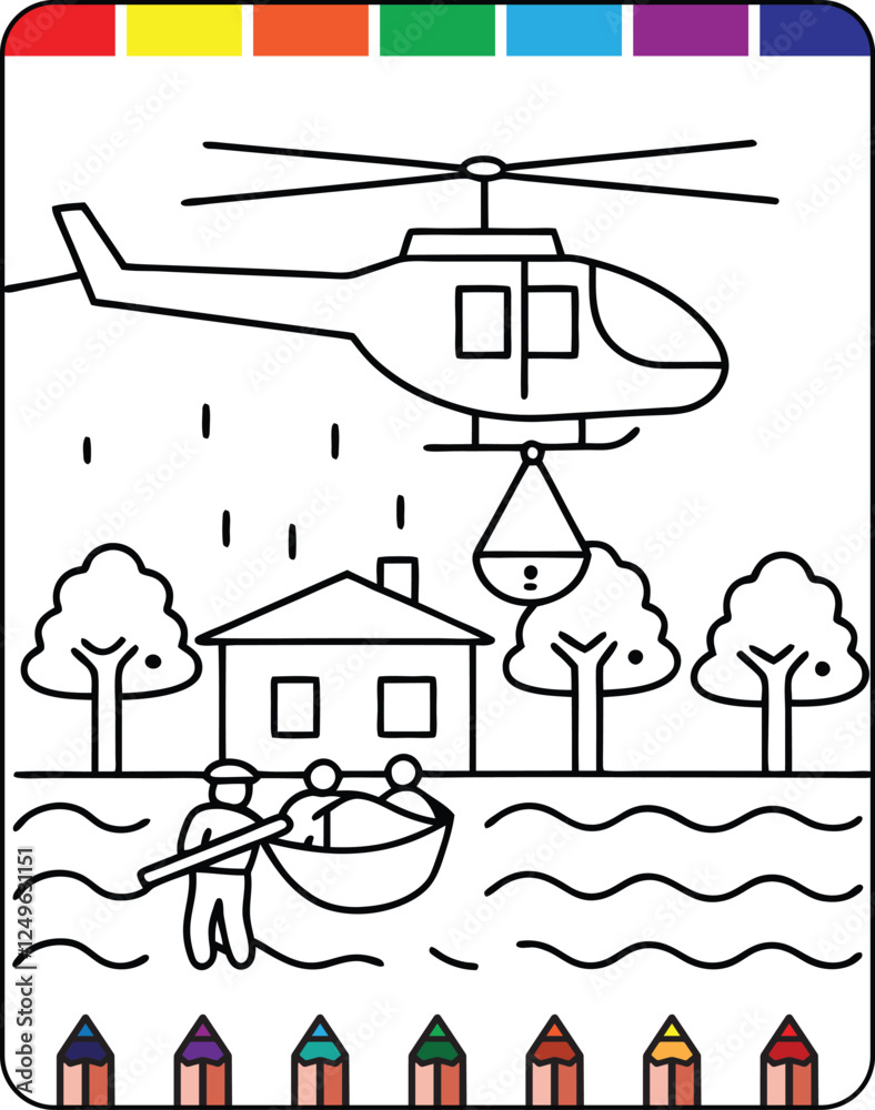Earthquake Fun: Natural Disaster Coloring Page for Kids, Tornado ...