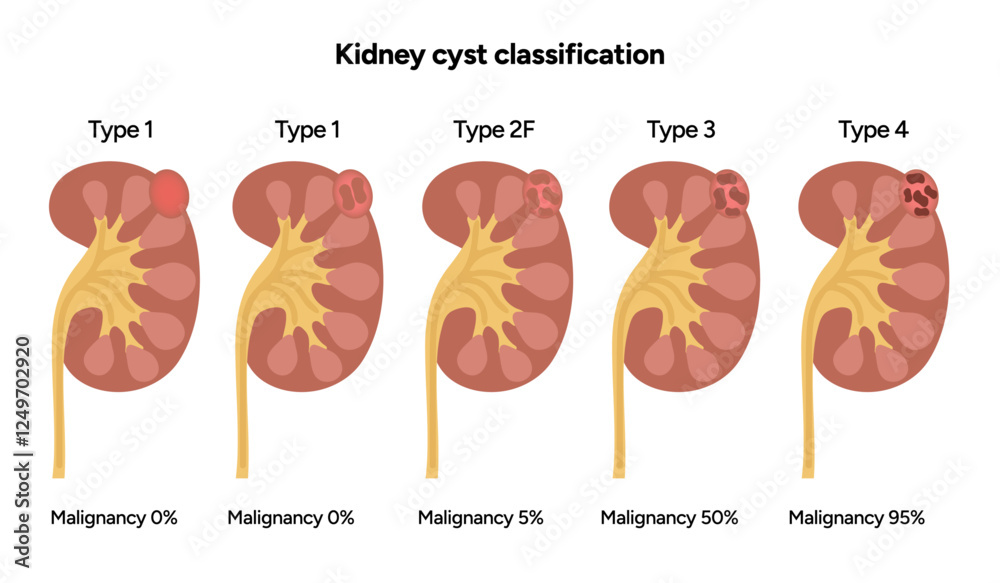 4 Types Kidney Cysts Urinary Disease Renal Cysts Of Fluid In The