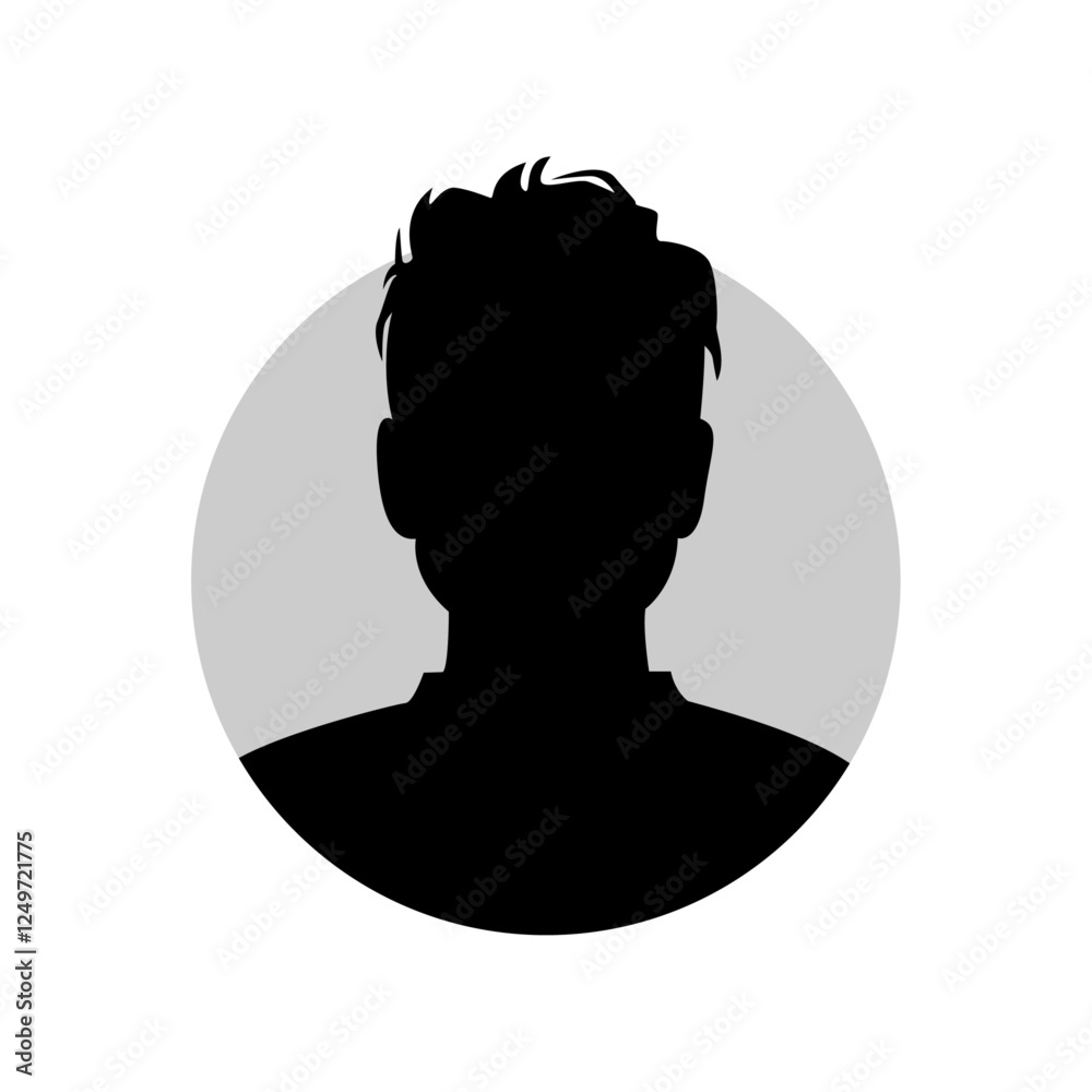 Vector flat illustration. Icons of man and woman. Avatar, user profile ...