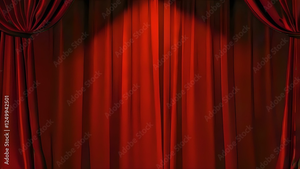 Realistic Red Curtains Opening Animation on Transparent Green Screen ...