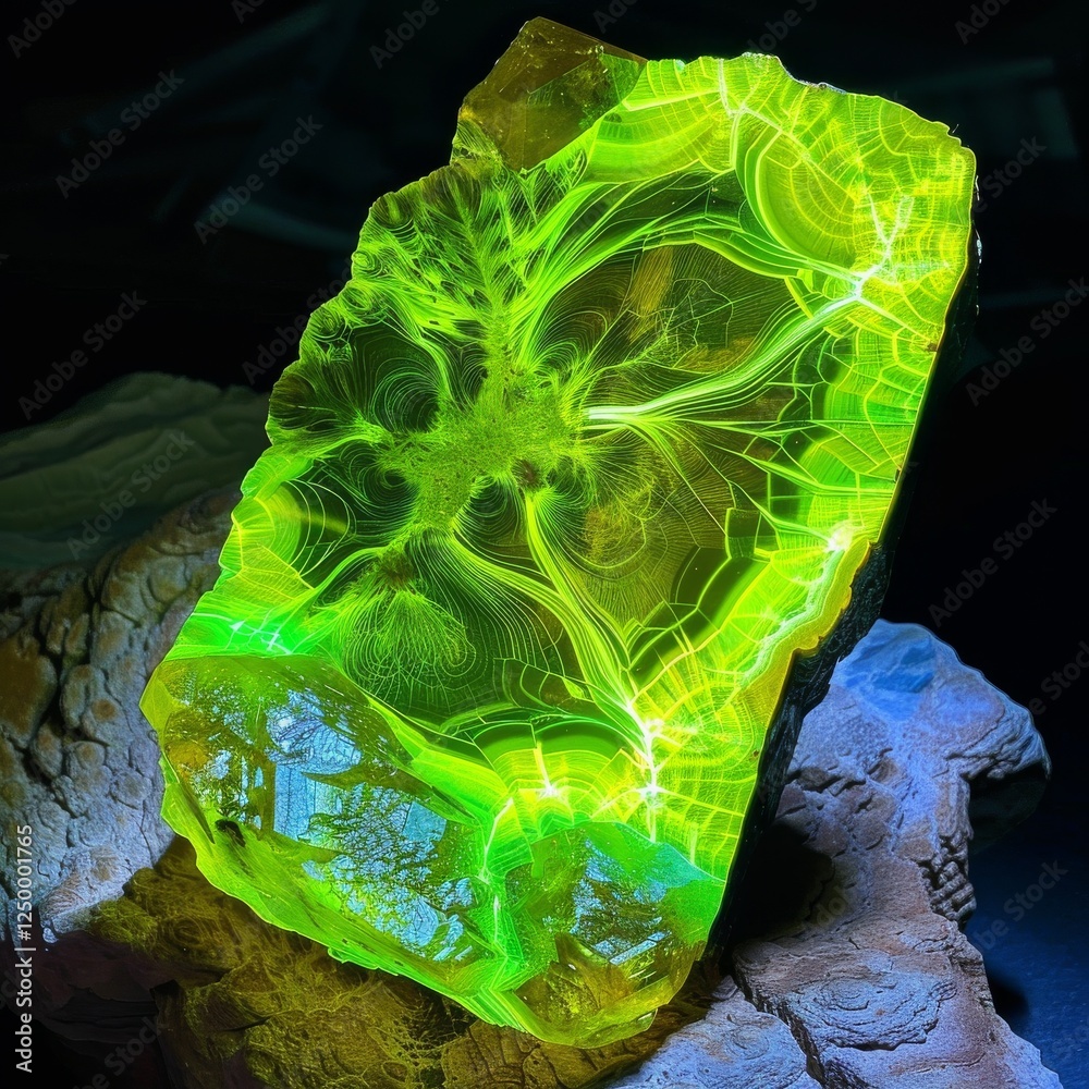 Enchanting Glow: Stunning Fluorescent Autunite Mineral Revealed by ...