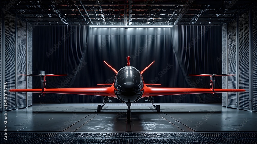 Sleek and Futuristic Carbon Fiber Drone Prototype Undergoing Advanced ...