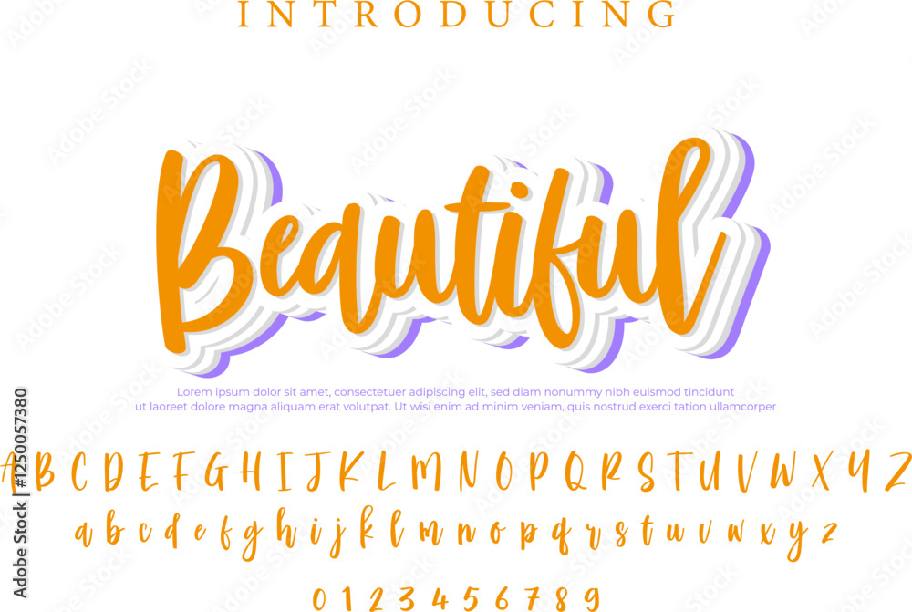 Beautiful Font Stylish brush painted an uppercase vector letters ...