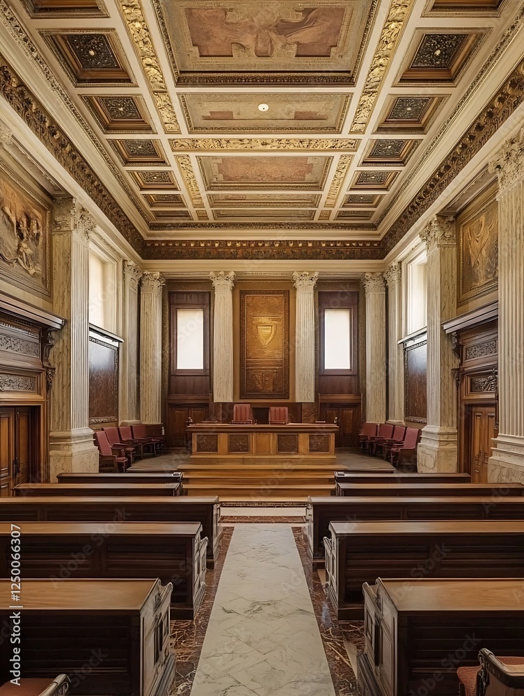 Stunning Architectural Design of Historic Courtroom with Elaborate ...
