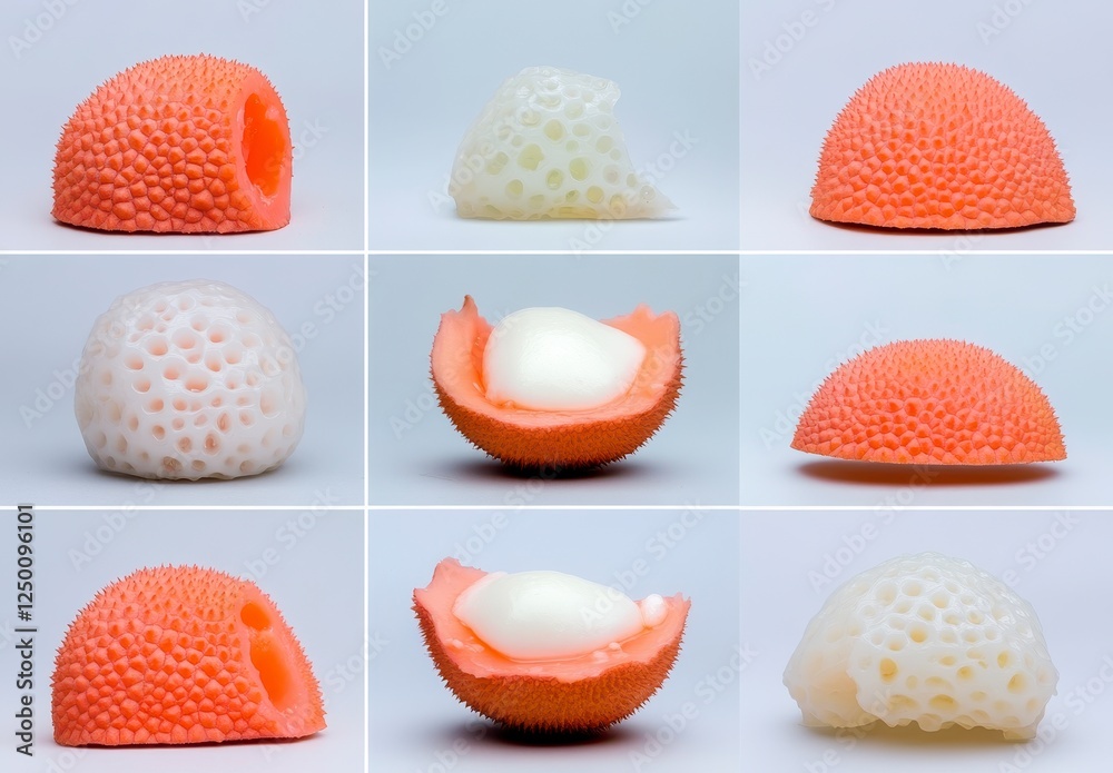 Colorful Textured Forms in Varied Shapes and Sizes on a Light ...