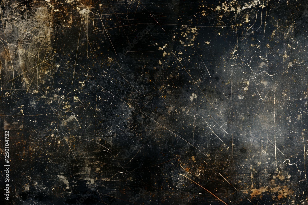 Image of Black scratched old metal or plaster surface. Texture for ...