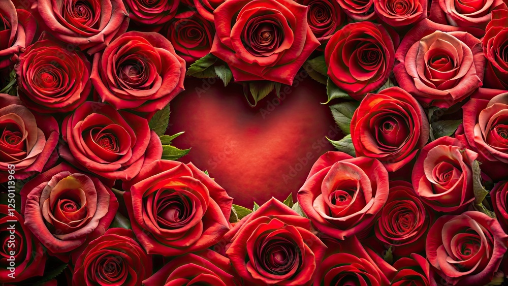 Romantic red rose frames: beautiful floral borders and stunning ...