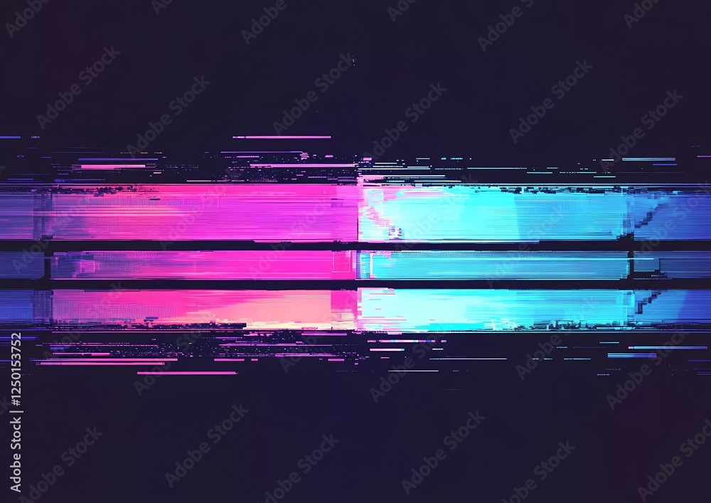 VHS noise texture. Background with colorful static, scan lines, and ...