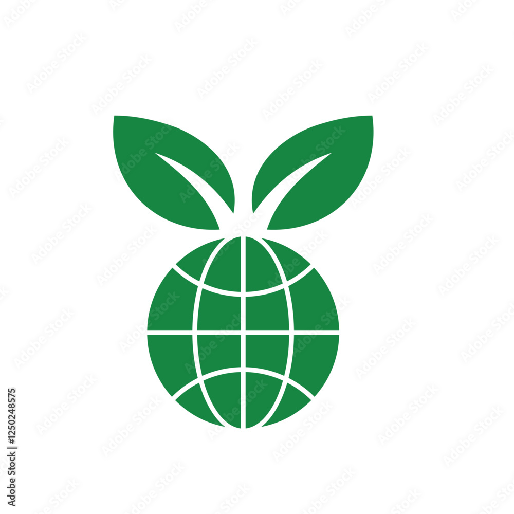 Vector de Stock sustainable icon. earth and plant vector. reuse ...