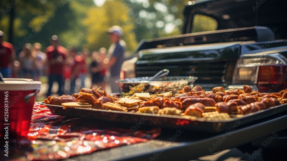 Ultimate Tailgate Experience: Fans Grilling and Cheering in Team Colors ...