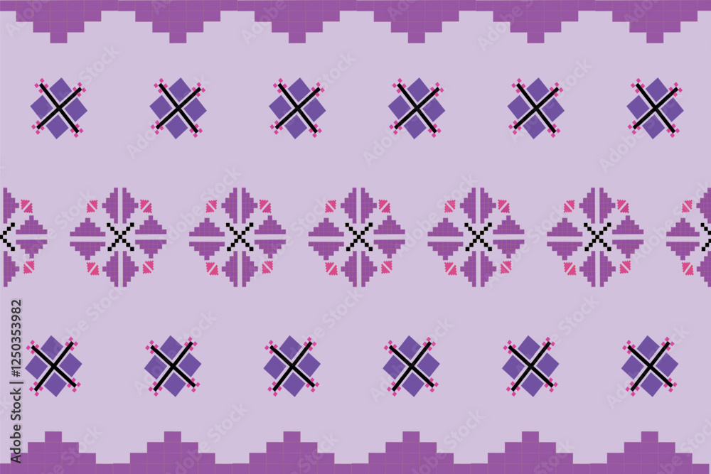 seamless geometric pattern ,pixel art on purple background , wallpaper ...