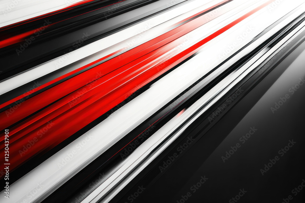 Red and white lines wallpaper fills the frame with striking geometric ...