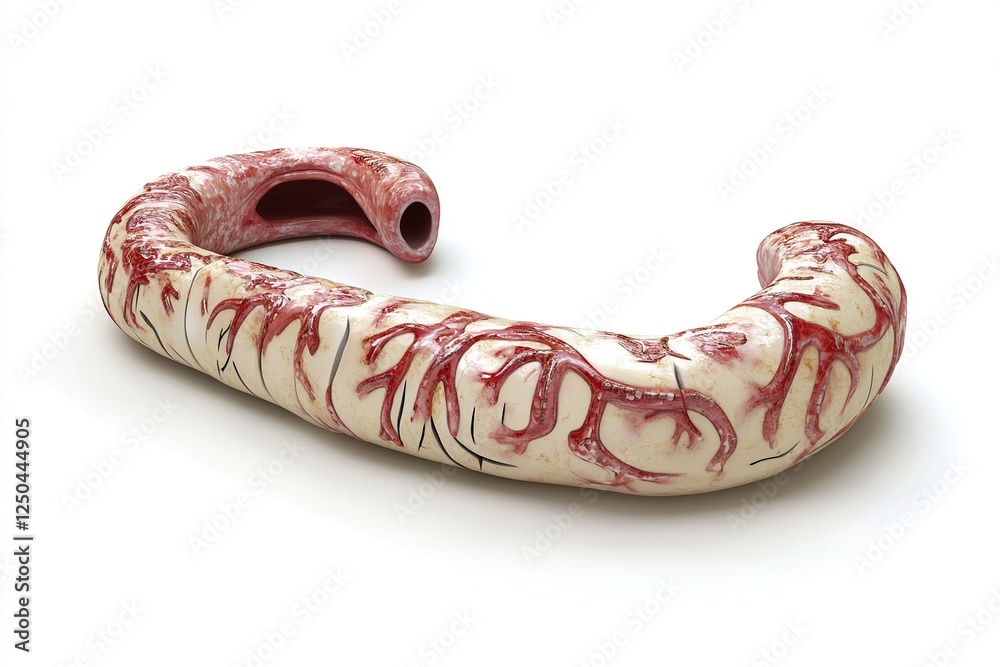 Detailed 3D Render of Human Pancreas Anatomy with Blood Vessels ...