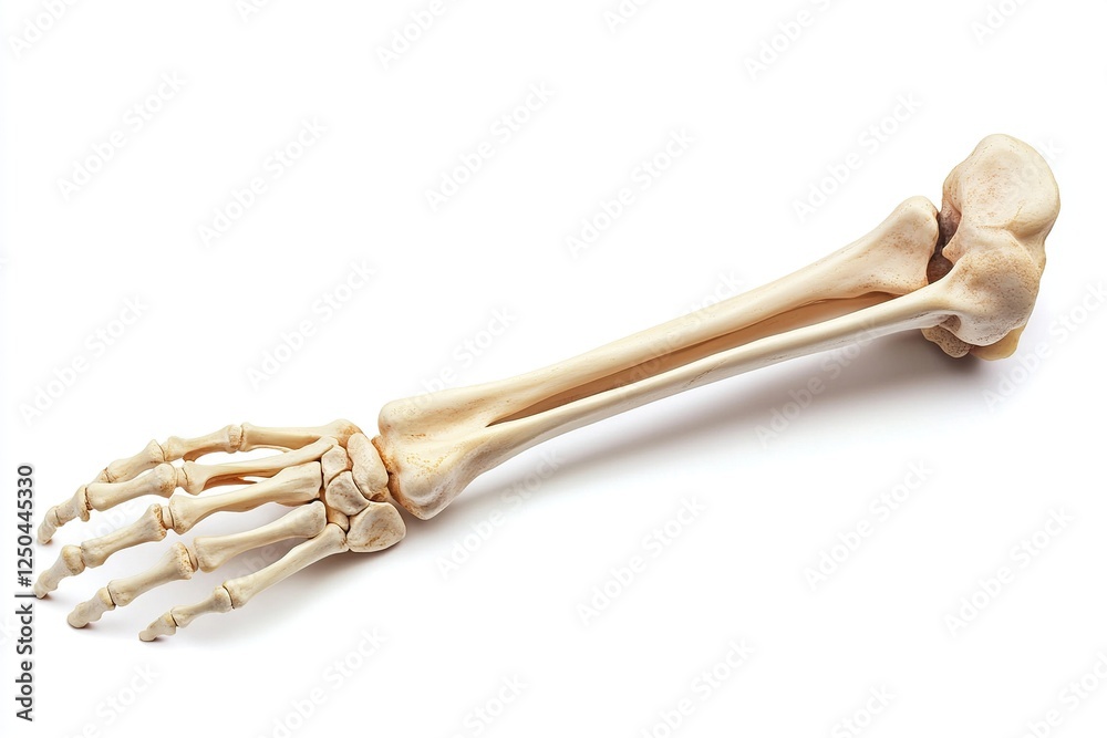 Detailed Anatomy of a Human Forearm and Hand Bones: A Closeup Study of ...
