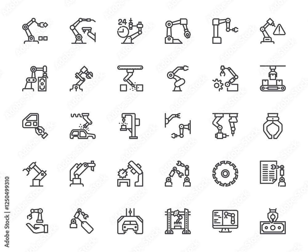 Vector simple artificial intelligence futuristic industry robot aim ...