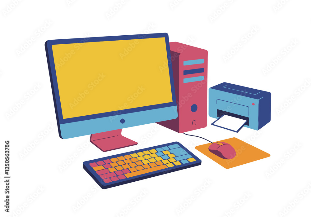 Ilustración de Stock Computer Pictures Clip Art. This image shows a ...