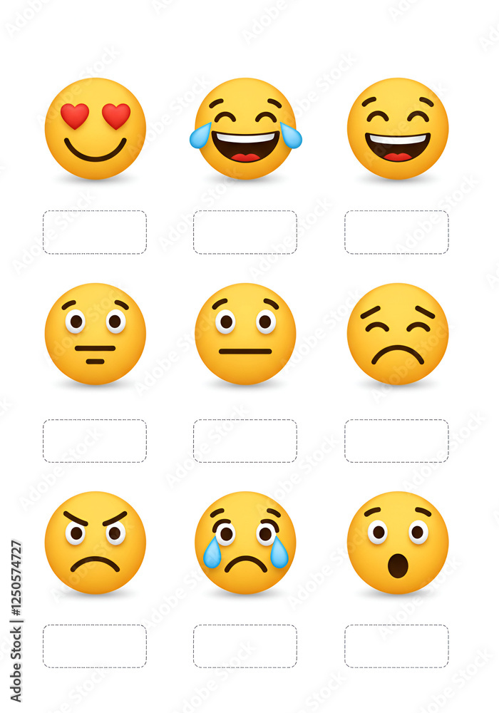 Emoji Feelings Faces Worksheet for Kids, Printable Activity Page ...