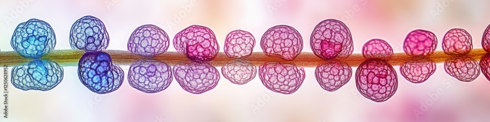 Plant stem cells showing vascular networks, xylem, phloem, and cellular ...