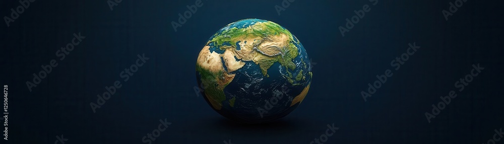 net zero carbon policy. 3D holographic globe showing nations' progress ...