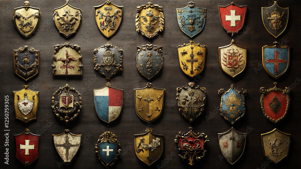 Coat of arms of Switzerland and Swiss cantons, vector heraldry ...